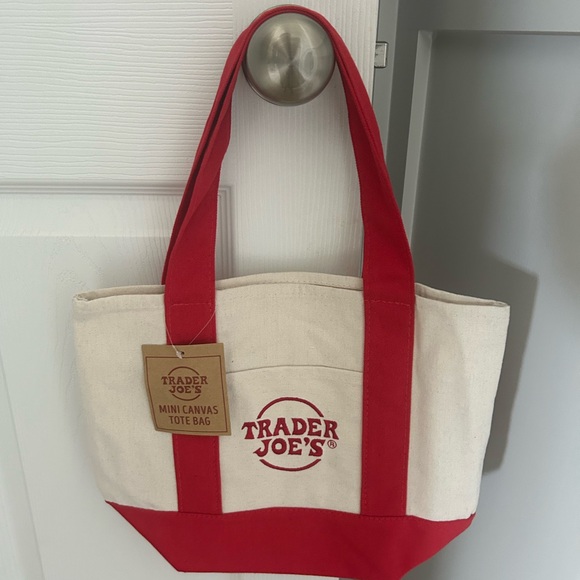 Trader Joe'S | Bags | Trader Joes Red Mini Canvas Tote | Poshmark